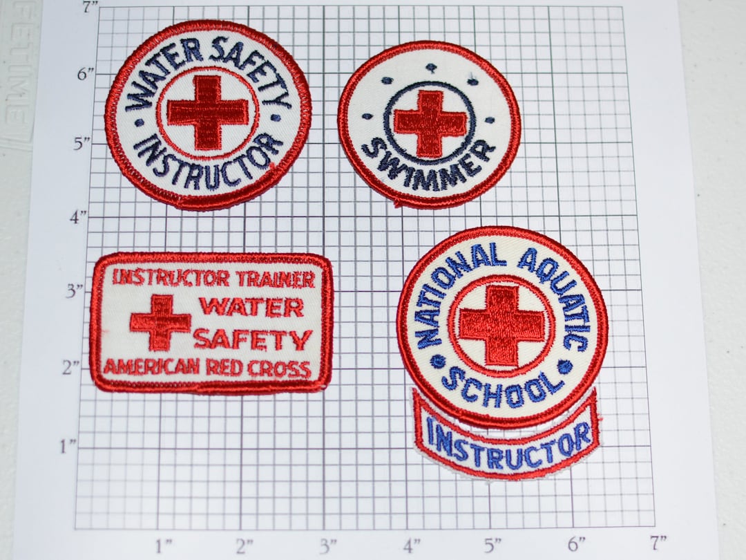 American Red Cross ARC Water Safety RARE Vintage Sew-on Embroidered ...