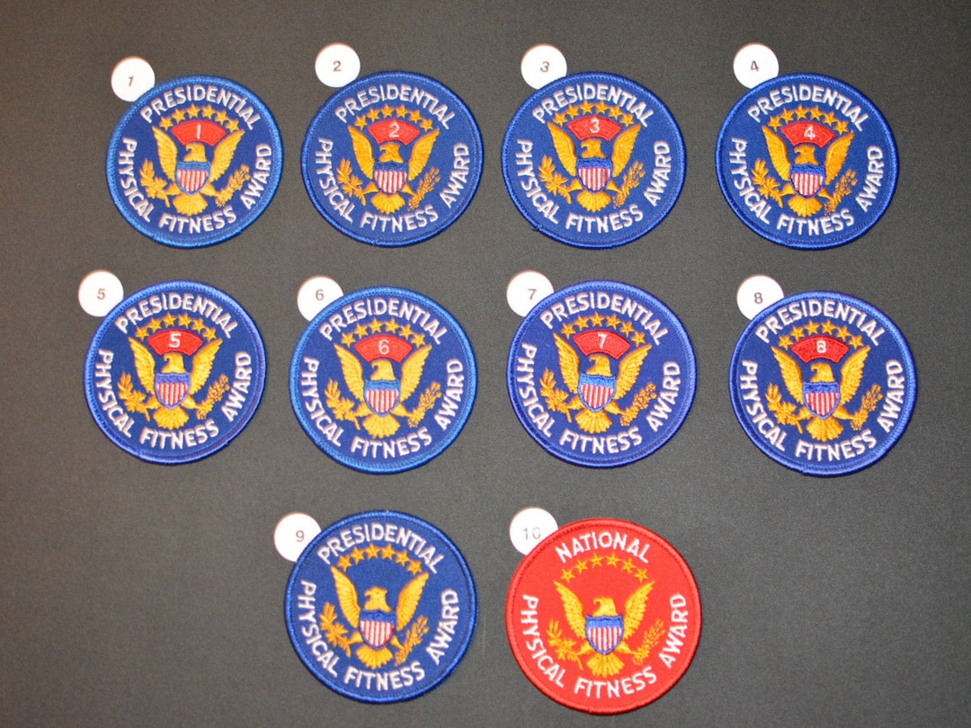 Presidential Physical Fitness Award Vintage Embroidered Clothing ...