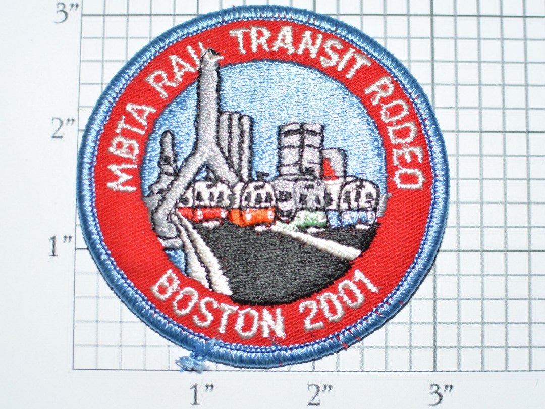 MBTA Rail Transit Rodeo Boston 2001 Iron-on Embroidered Clothing Patch ...