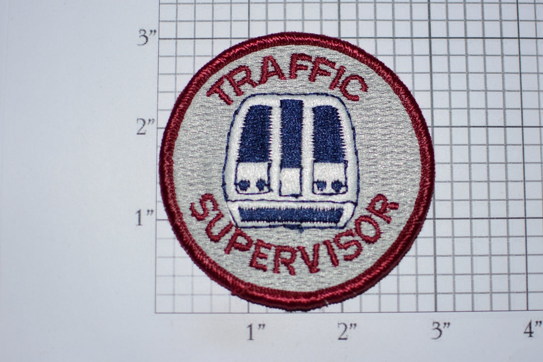 Traffic Supervisor Iron-on Vintage Embroidered Clothing Patch for ...