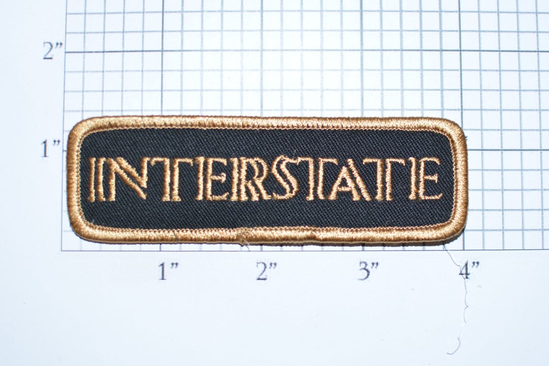 Interstate Vintage Embroidered Iron-on Clothing Patch for Uniform Work ...