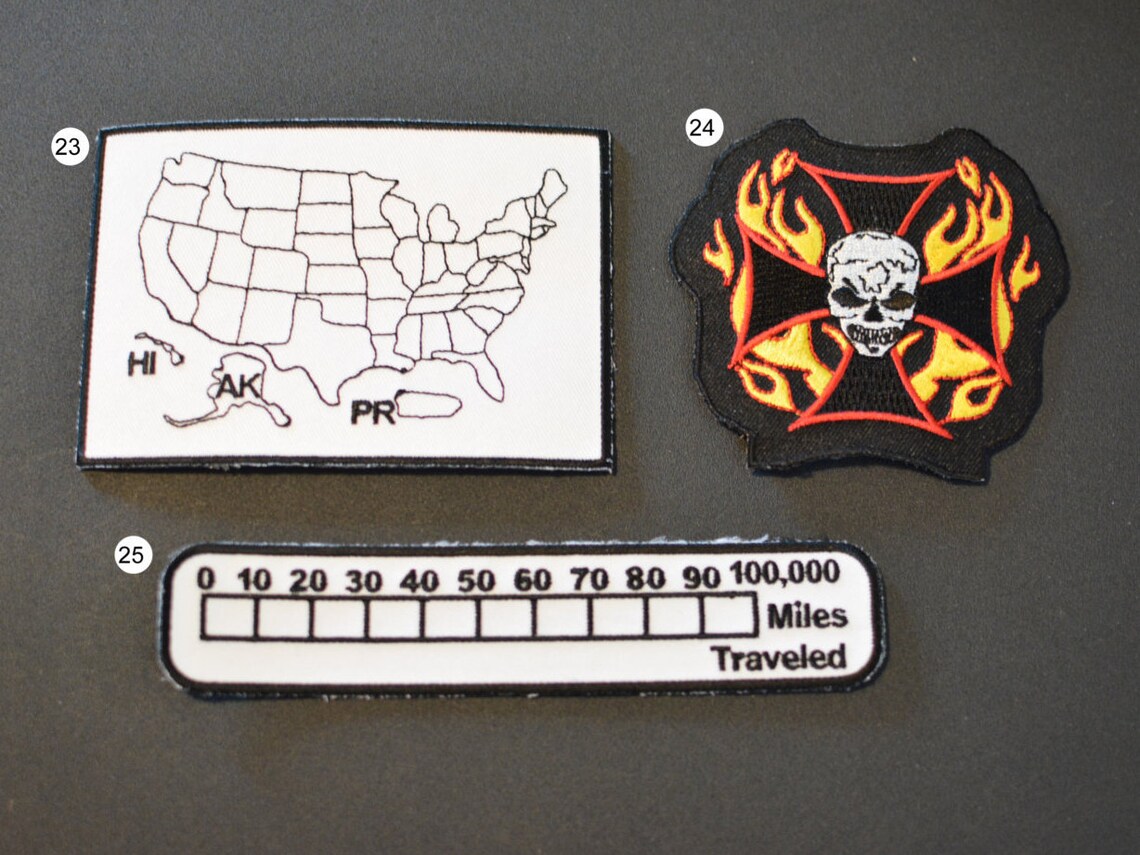 Iron-on Embroidered Clothing Patch for Biker Motorcycle Vest Jacket ...