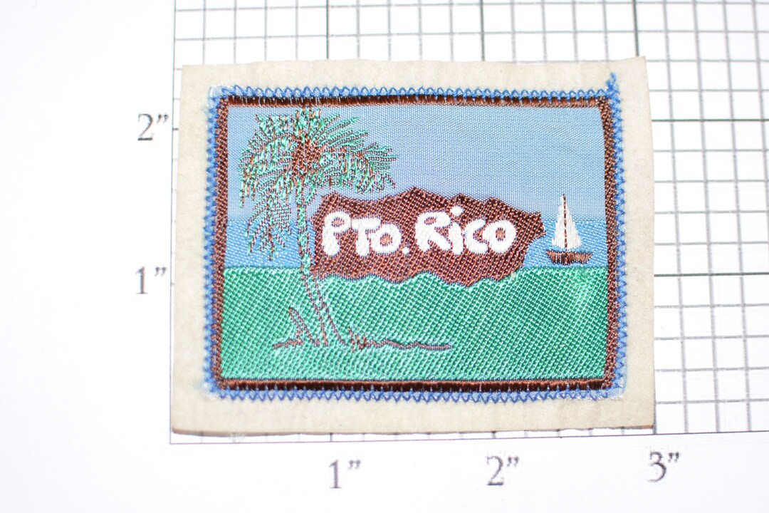 Pto Rico Sailboat Emblem Sew-on Vintage Travel Patch Trip Souvenir Gift ...
