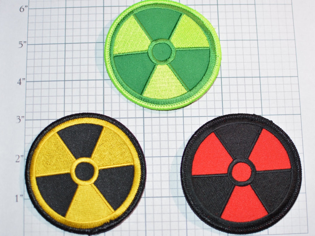 Radiation Radioactive Iron-on Clothing Patch Nuclear Power Plant Atomic ...