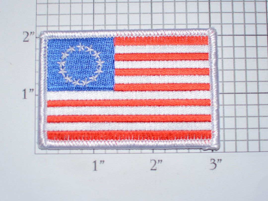 Betsy Ross American Flag Iron-on Embroidered Clothing Patch Patriotic ...