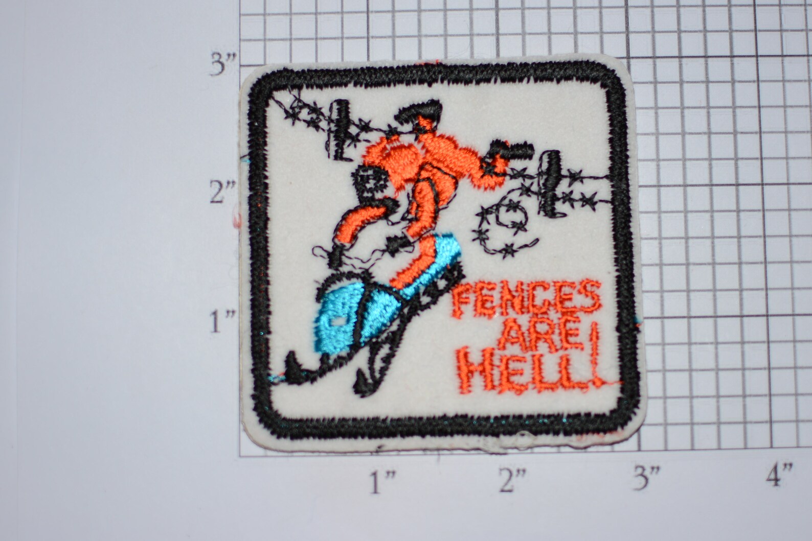 Fences Are Hell Snowmobile Sew-on Vintage Embroidered | Etsy