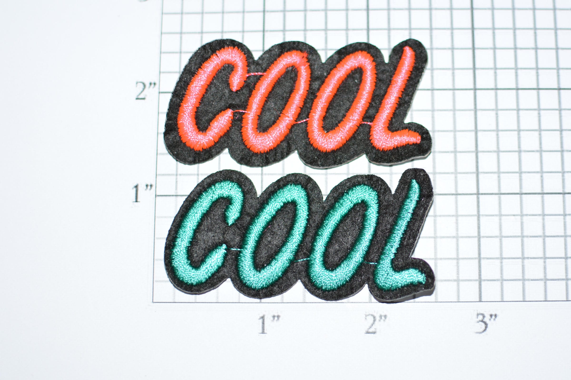 COOL Text Iron-on Patch Embroidered Applique Jacket Patch Jeans Patch ...