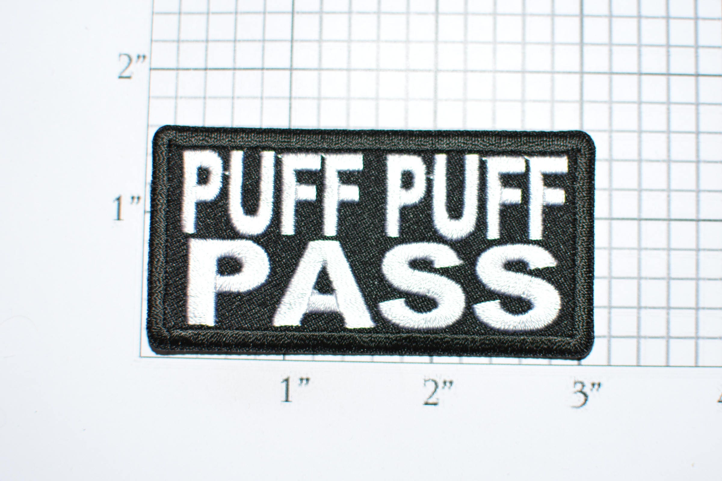 Puff Puff Pass Black Iron-on Embroidered Patch Applique Funny - Etsy UK