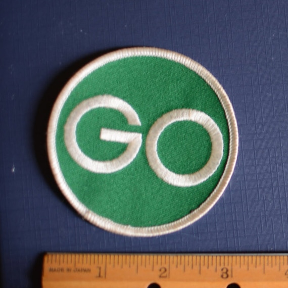 GO Vintage Iron-on Patch Green Light Signal Emblem 3 | Etsy