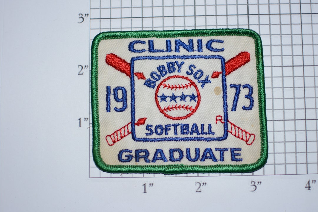 Bobby Sox Softball 1973 Clinic Graduate Vintage Sew-on Embroidered Logo ...