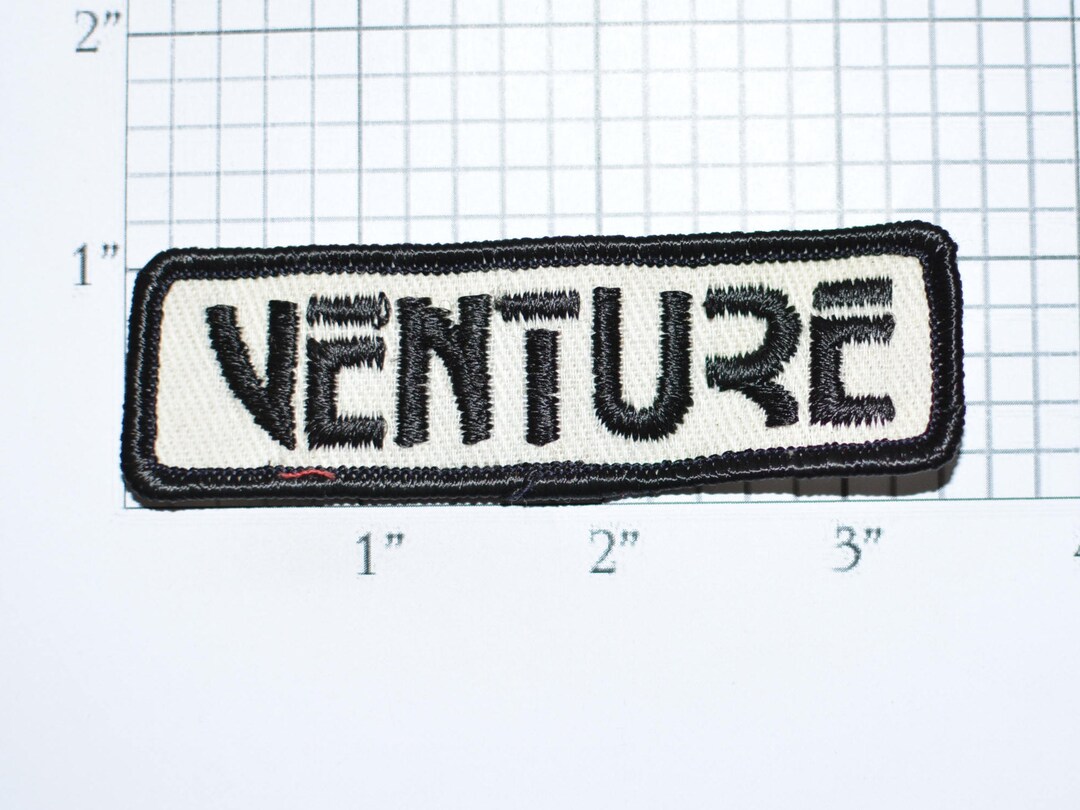 VENTURE Vintage Embroidered Sew-on Clothing Applique Patch Tab Jacket ...