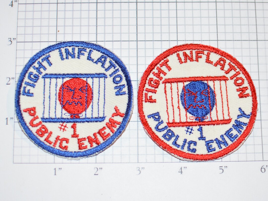 Fight Inflation Public Enemy 1 Sew-on Vintage Embroidered - Etsy
