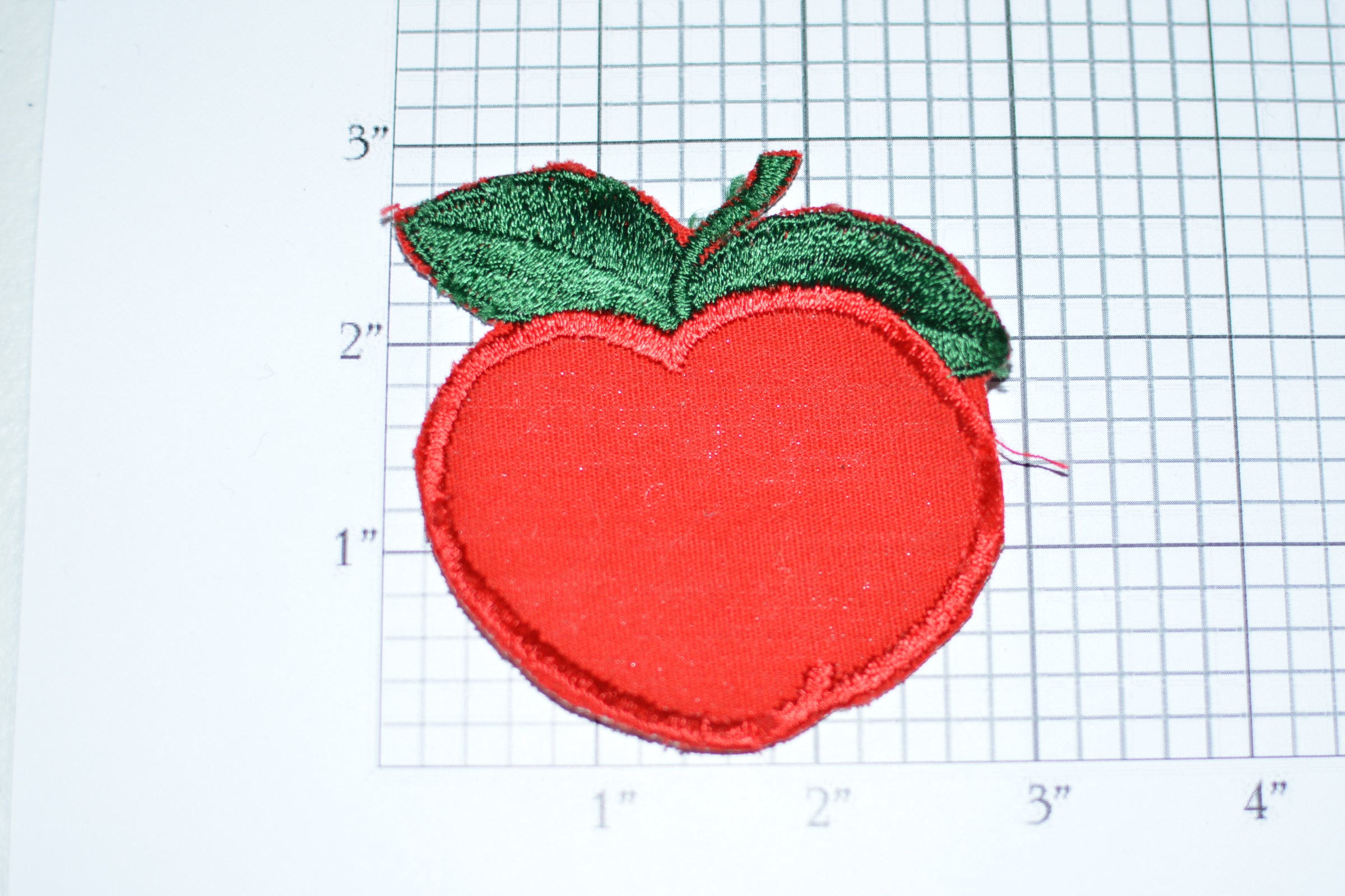 Red Apple Sew-on Patch Appliqué Cute Fun Fruit Patch Jacket | Etsy