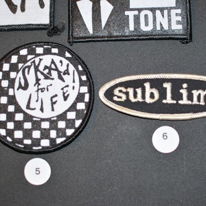 SKA 2 Tone SUBLIME Licensed Vintage Patches, Reggae, Rocksteady Punk ...