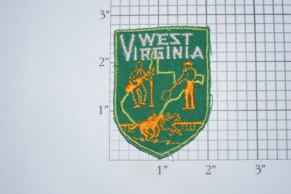 West Virginia WV Sew-On Vintage Embroidered Travel Patch | Etsy