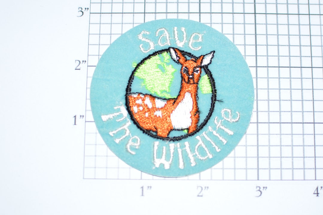 Save the Wildlife Sew-on Rare Vintage Patch Ecology Environmentalism ...