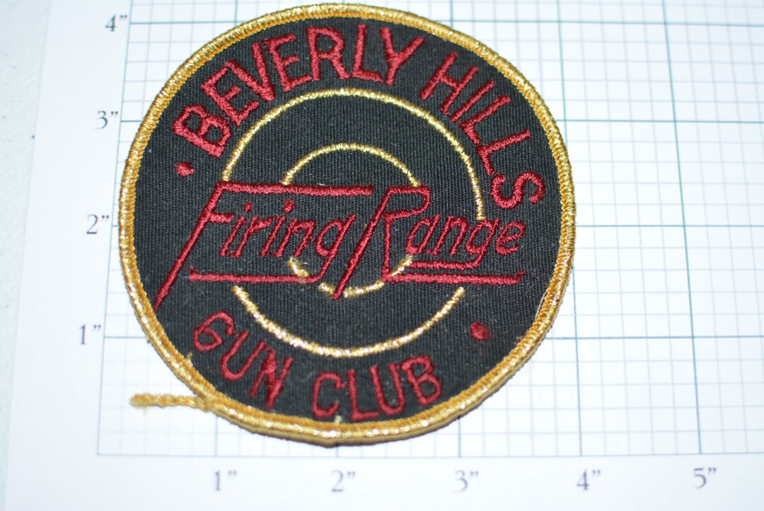 Beverly Hills Gun Club Firing Range Sew-on Vintage Embroidered Clothing ...