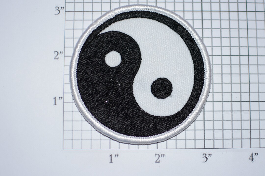 Yin and Yang Patch Iron-on Vintage Embroidered Clothing Patch Taijitu ...