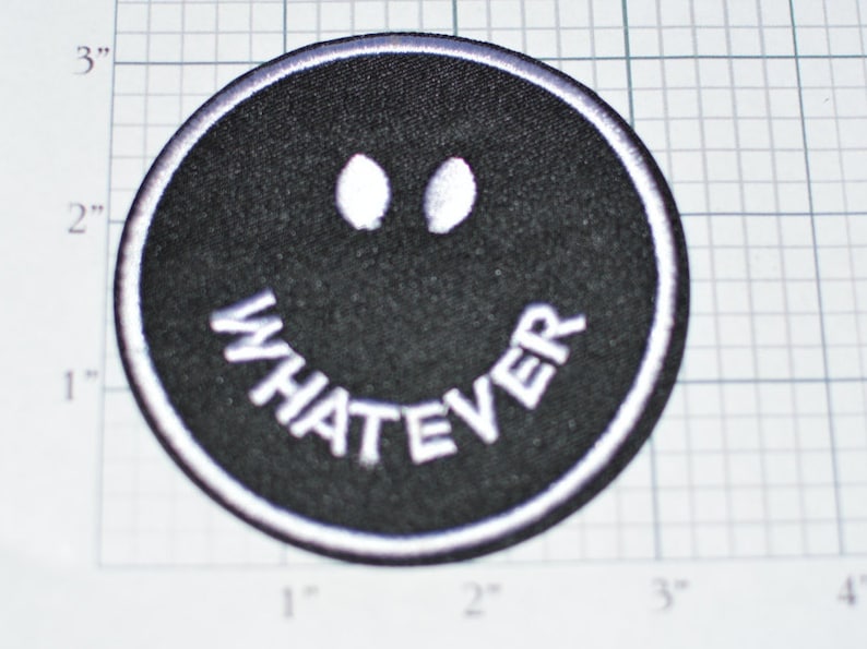 WHATEVER Iron-On Embroidered Clothing Patch Motorcycle Biker | Etsy