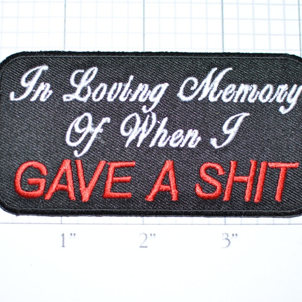 In Memory of Vest Patch - Etsy