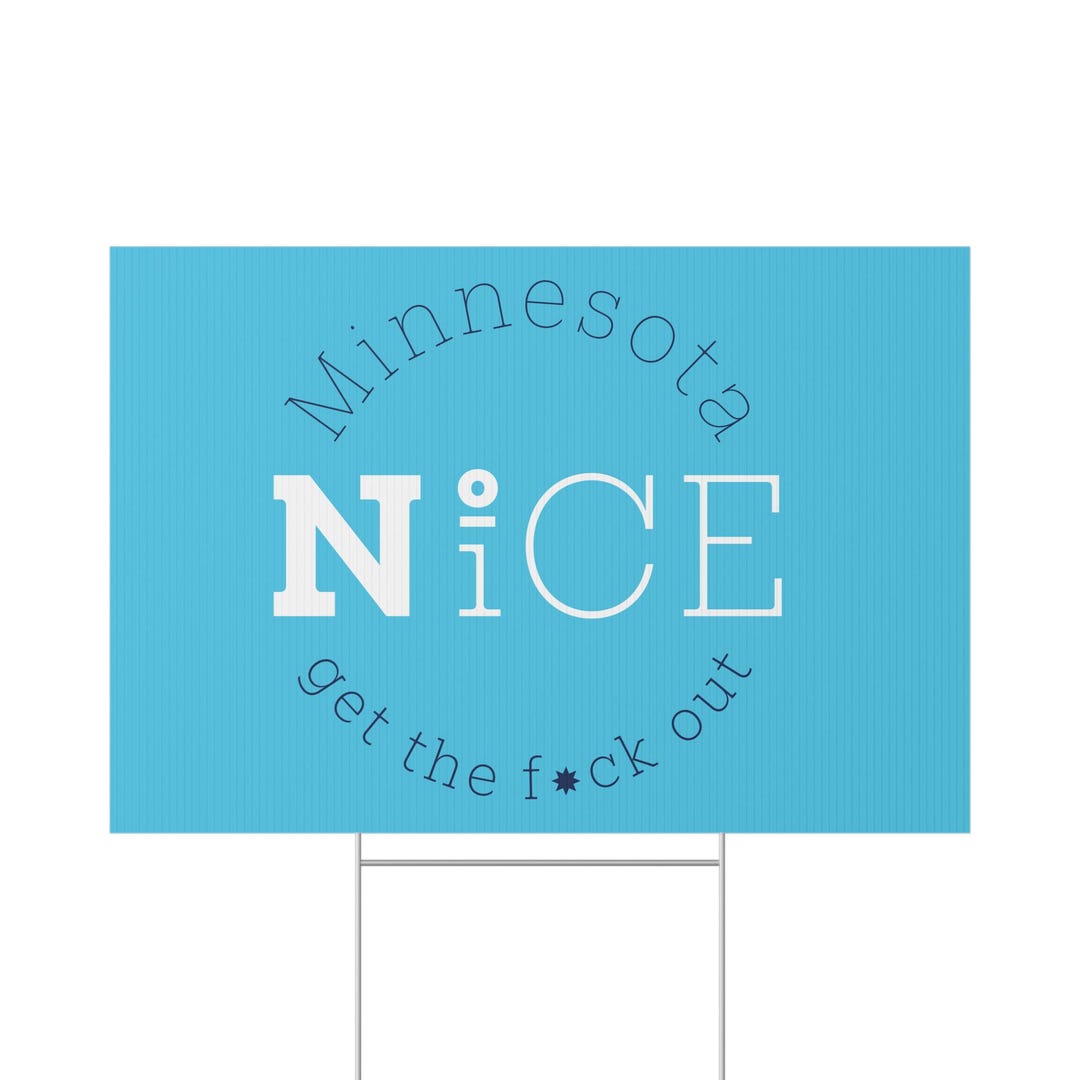 Minnesota No ICE Yard Sign - Etsy