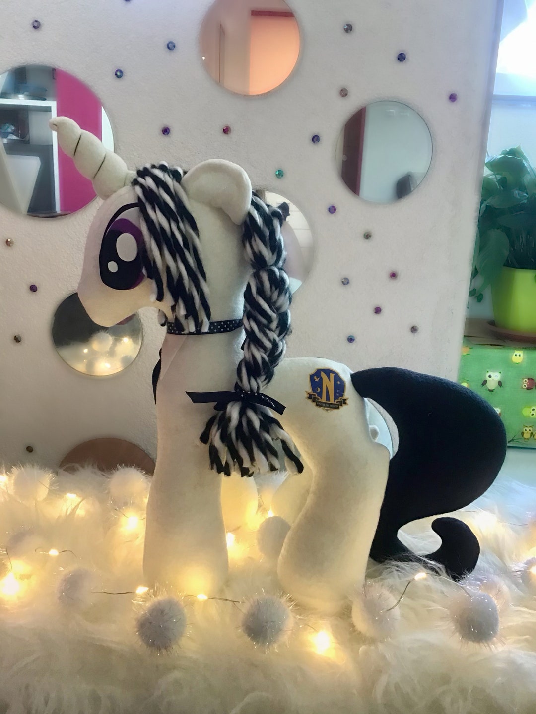 My Little Pony Inspired by Wednesday Addams Plushie - Etsy
