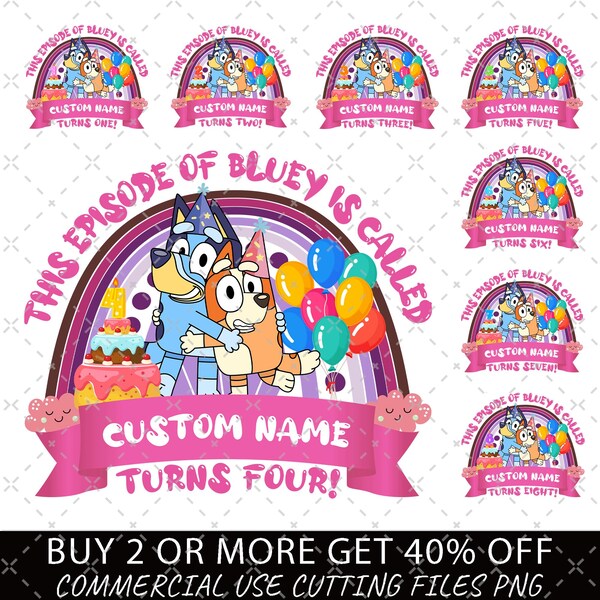 Bluey Birthday Png 1 - Etsy