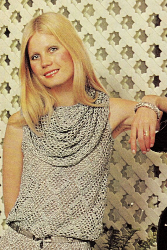 INSTANT DOWNLOAD PDF, Crochet Dress Pattern, Silver Maxi Dress Pattern ...