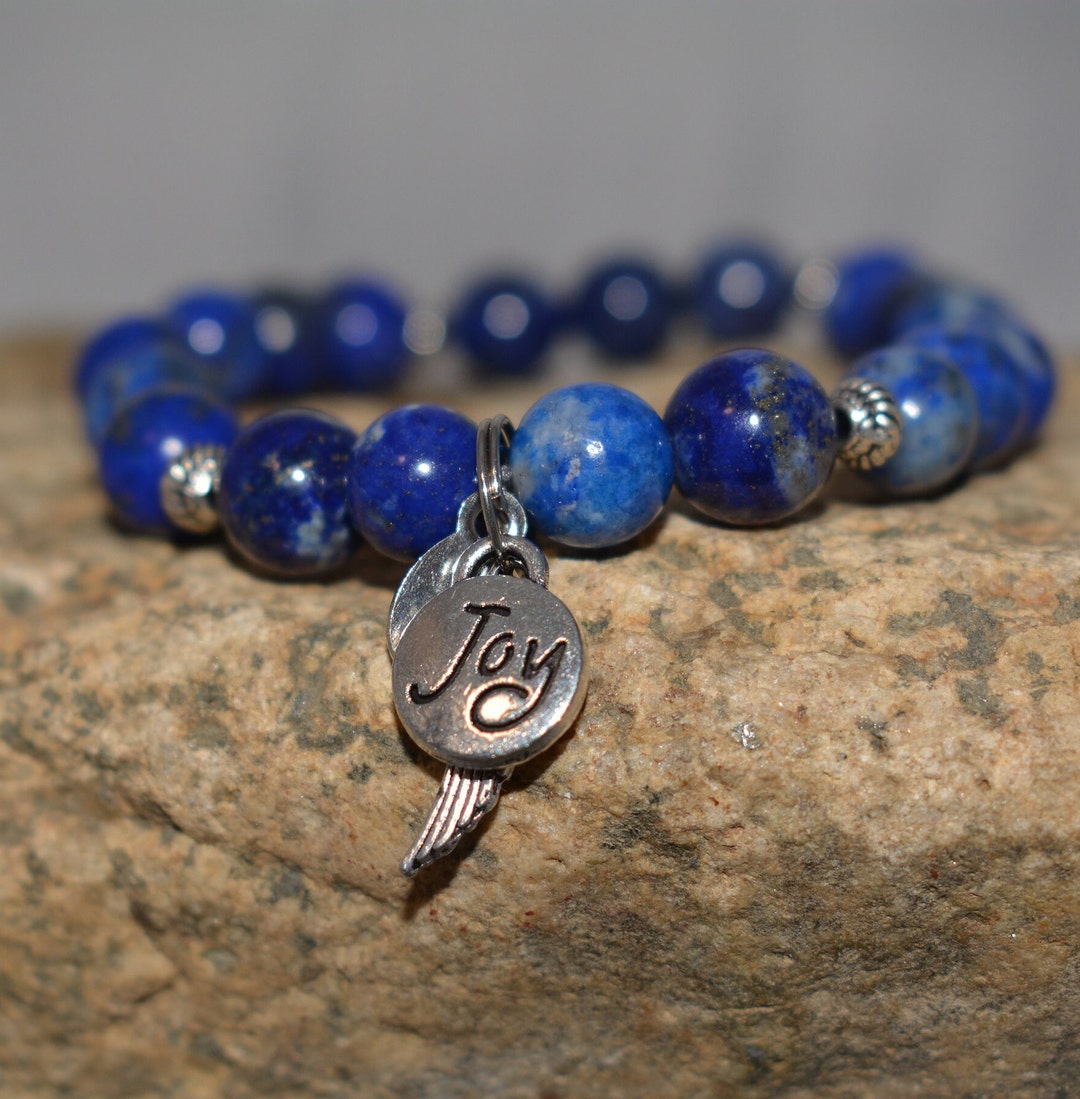 Hope Angel Bracelets, Joy Bracelet, Joy, Lapis Lazuli, Angel Wing, Blue ...