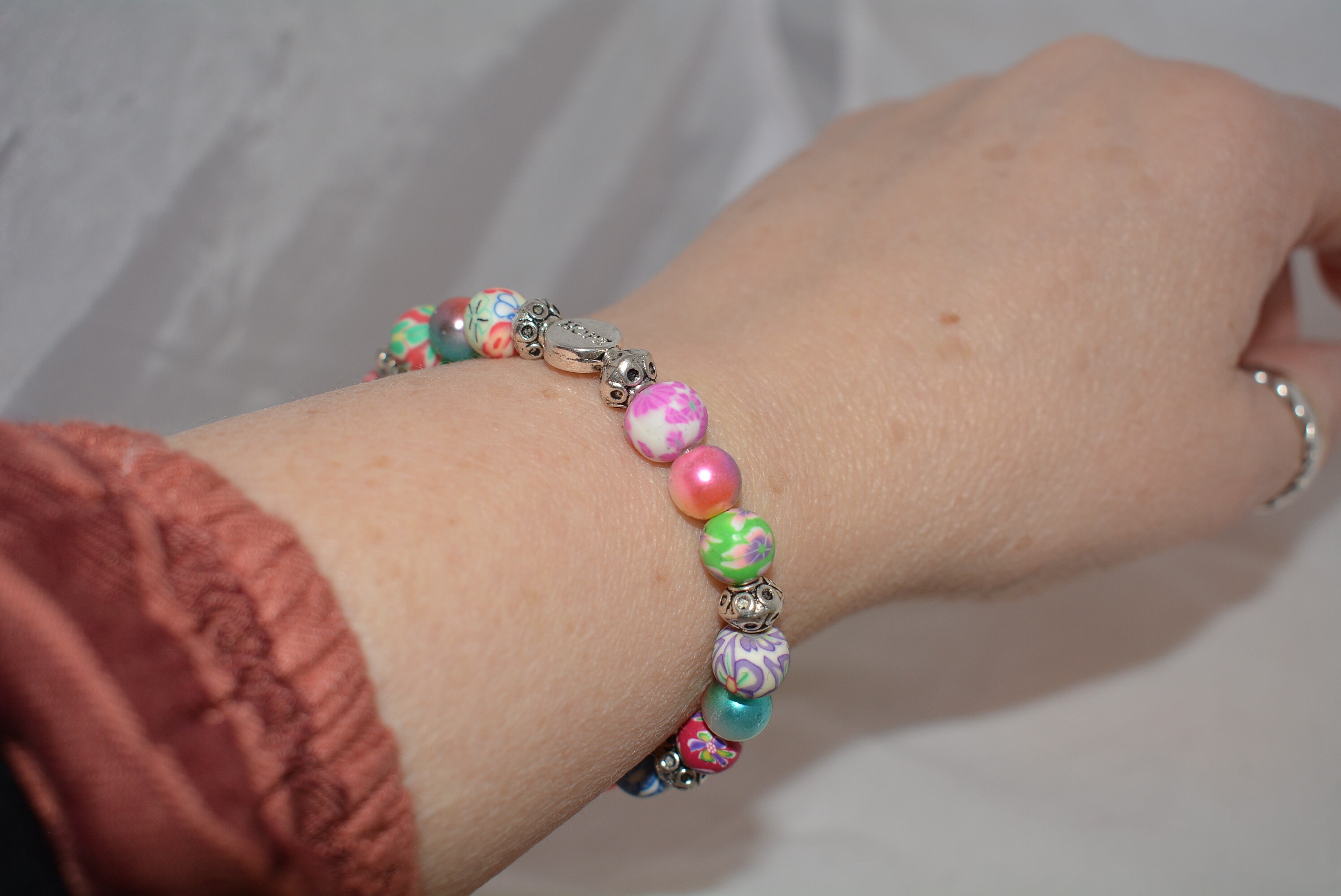 The Hope Collectioncolorful Polymer Clay Hope Bracelet - Etsy