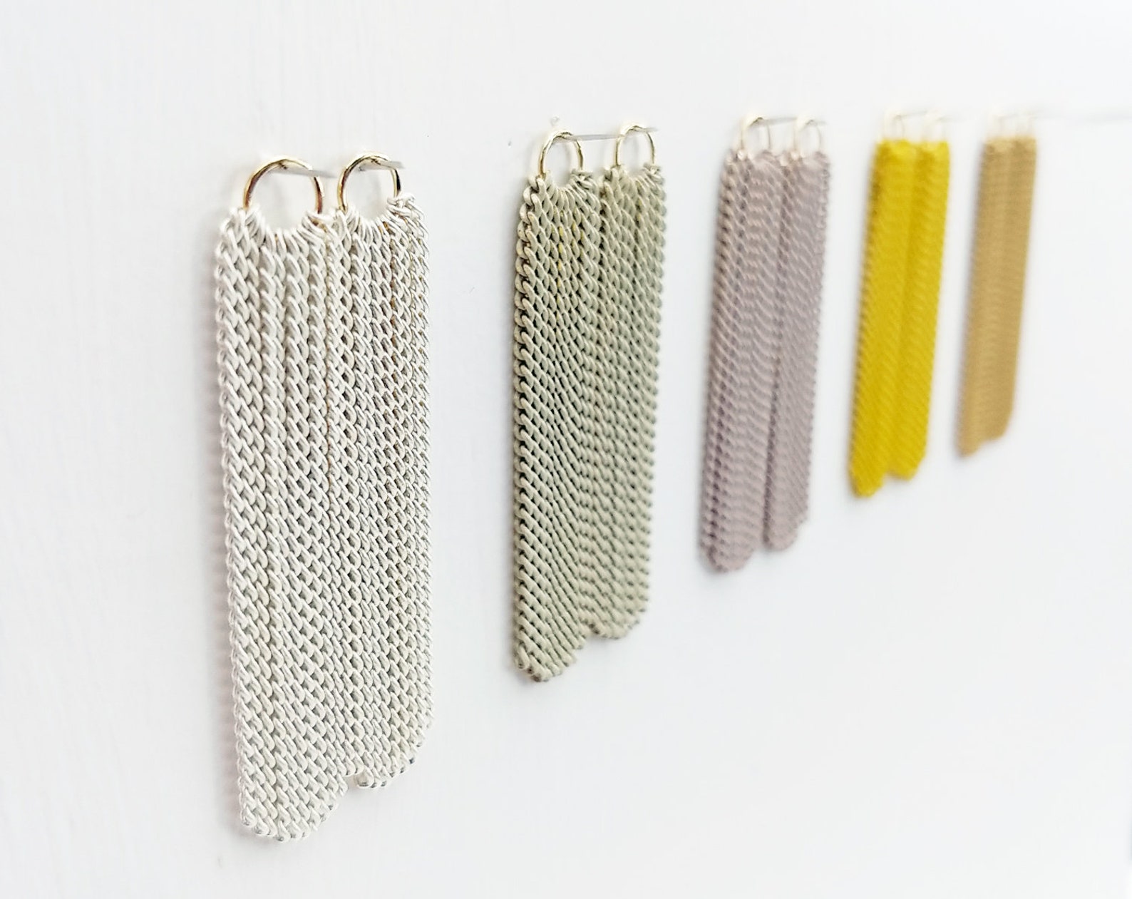 2 Pcs 40mm Drop Chain Tassel Beige Theme Simple Dangling - Etsy