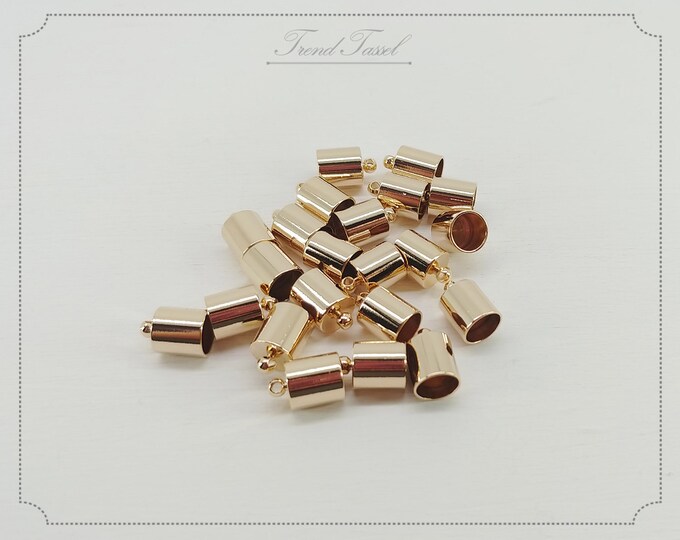 10 Pcs 18mm Fan Cap Gold Plated Cap, Private Cap, Tassel Charm Findings ...