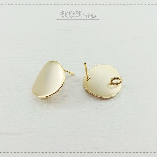 Matte Gold Earrings - Etsy