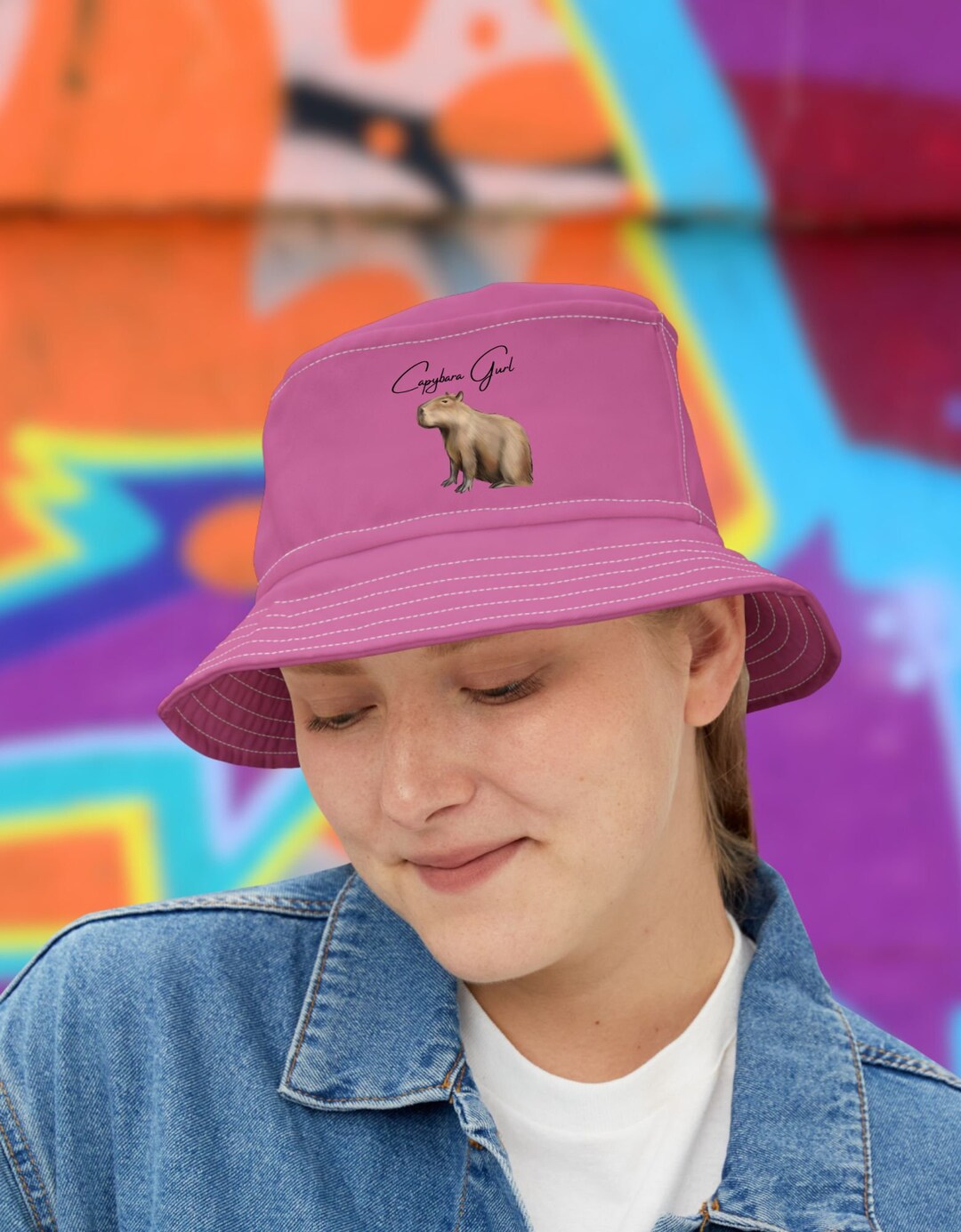 Capybara Gurl Bucket Hat AOP - Etsy