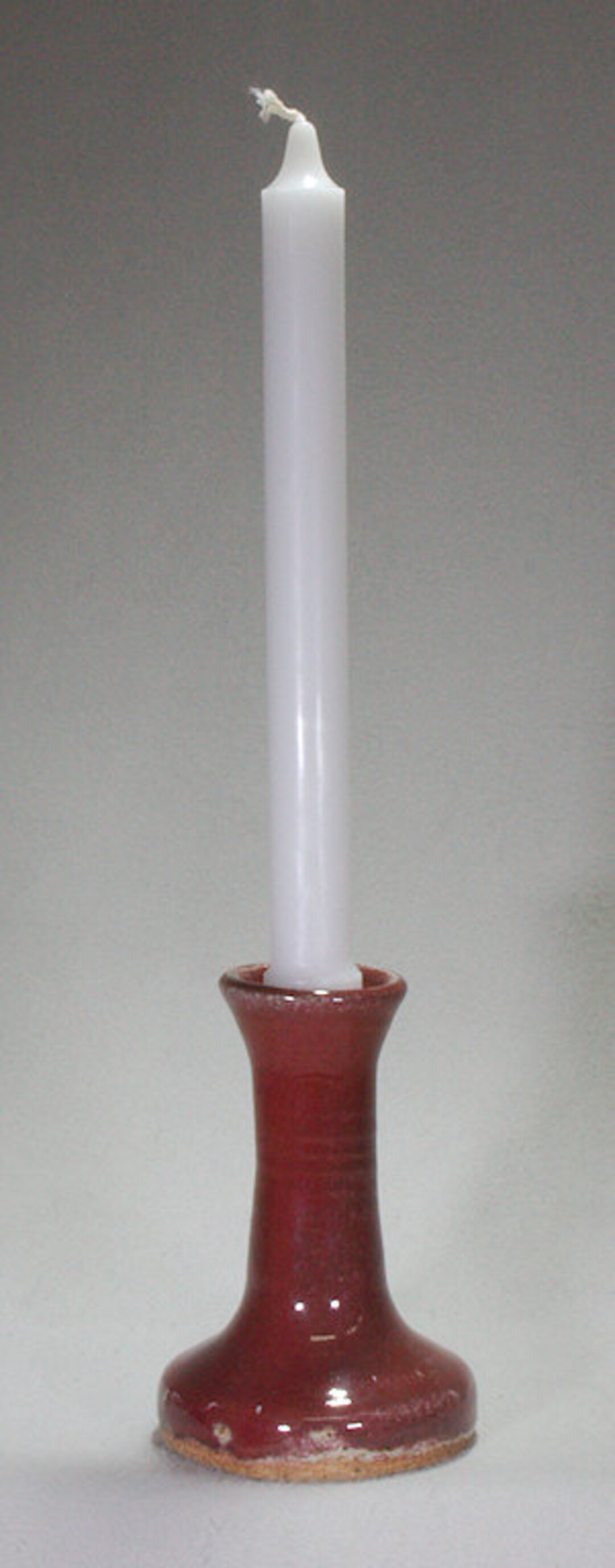 Red Stoneware Ceramic Candle Holder - Etsy