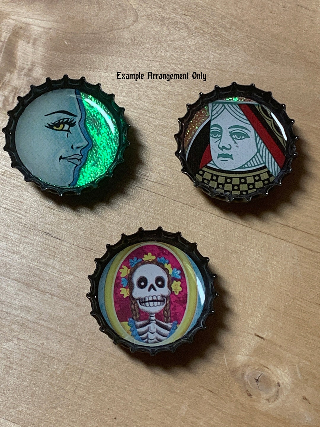 Mystery Bag of Ephemera Bottle Cap Magnets Recycled Art - Etsy