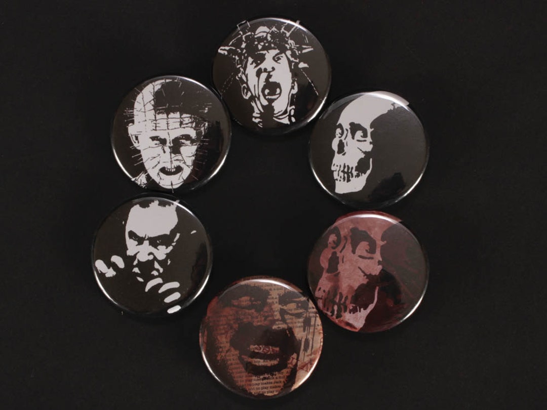 Horror Movie Fandom Pins, Pinhead, Dracula, Shining, Evil Dead, City of ...