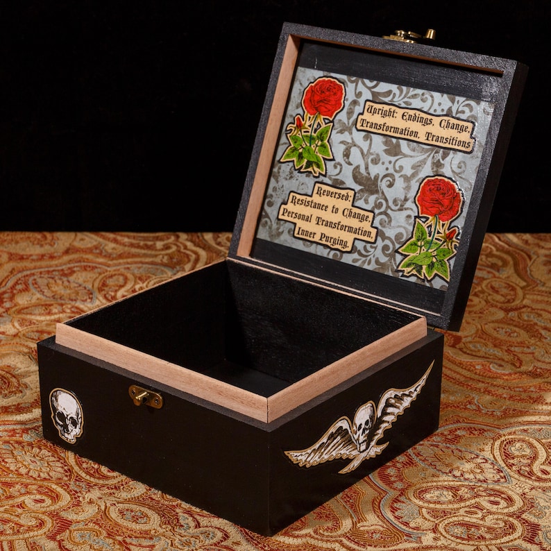 Decorative Box, Death Tarot Card Box, Tarot, Storage, Handmade - Etsy