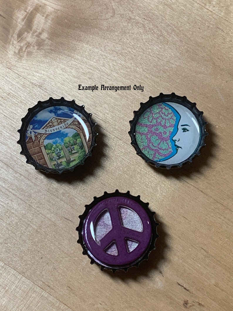 Mystery Bag of Ephemera Bottle Cap Magnets Recycled Art - Etsy