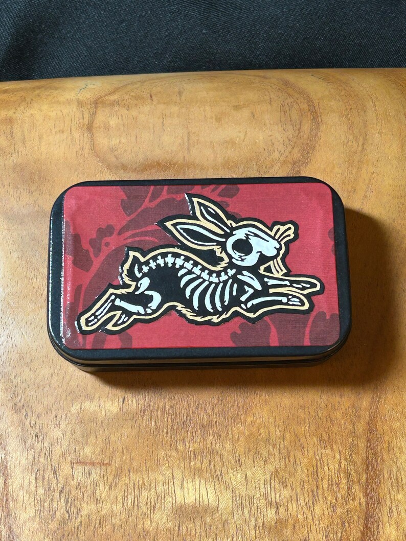 Metal Storage Tin, Hand Painted, Medication Storage - Etsy
