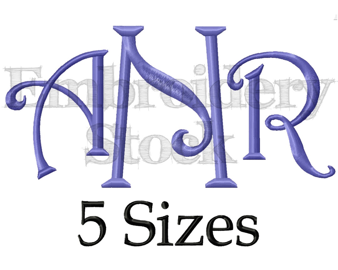 Harrington Embroidery Font for Embroidery Monogram Font Machine ...