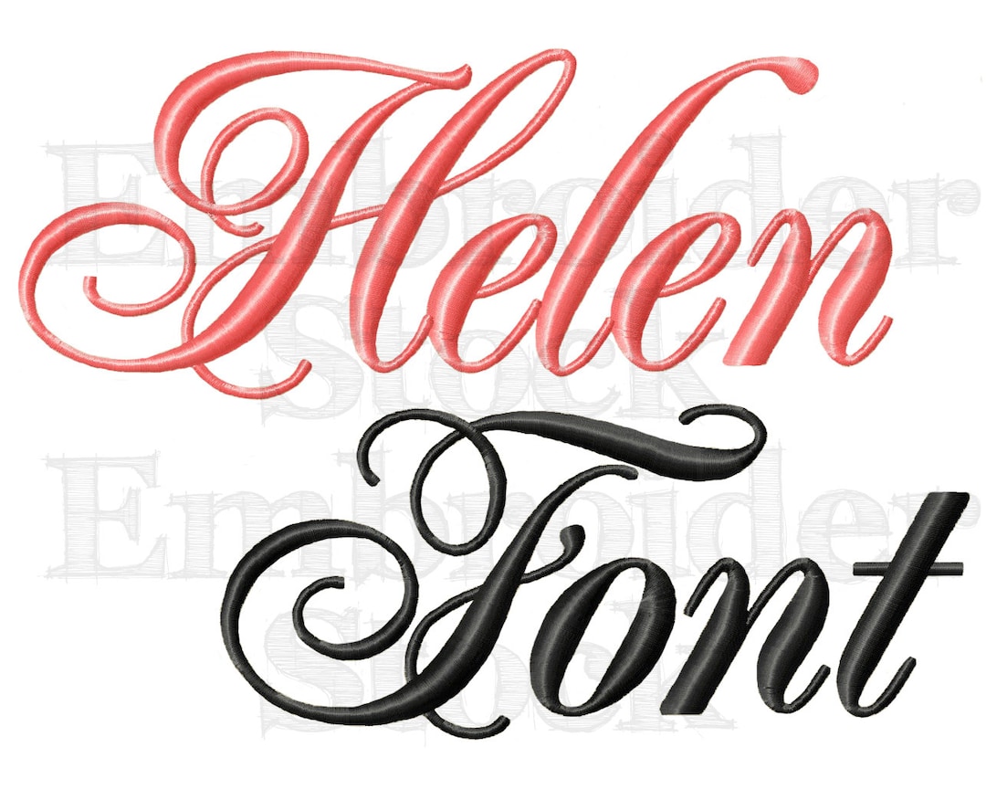 Cursive Embroidery Font Design Embroidery Monogram Font Design ...