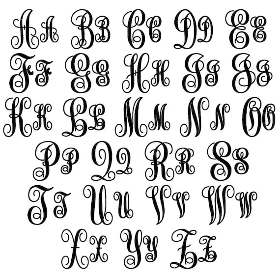 Intertwined Embroidery Font