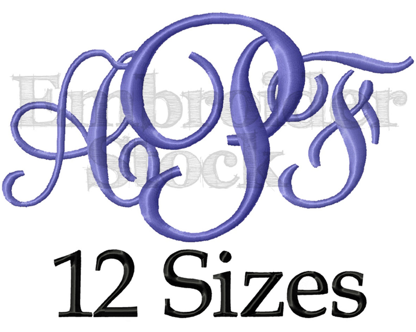 Sidney Monogram Font Monogram Machine Embroidery Font Monogram Design ...