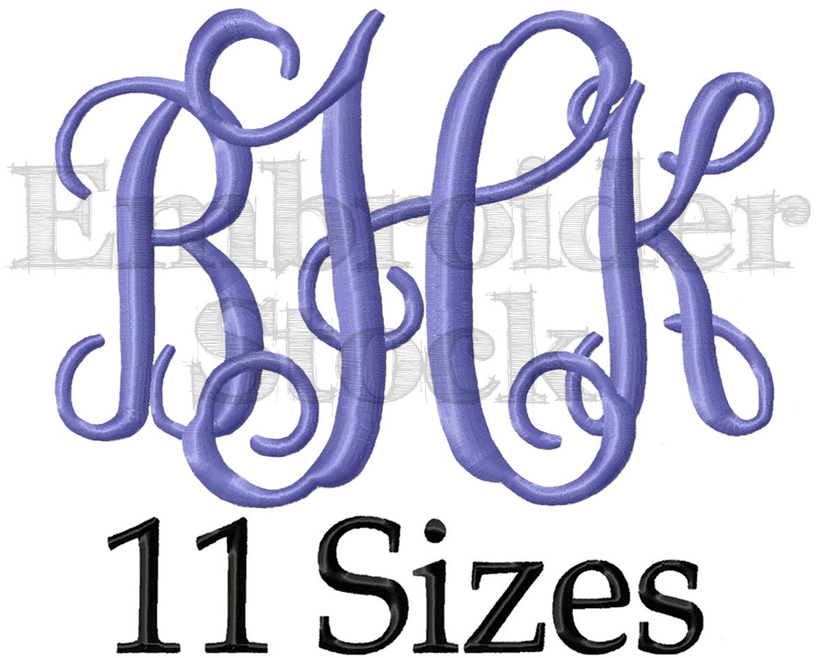 Interlocking Fonts Machine Embroidery Fonts - Machine Embroidery ...