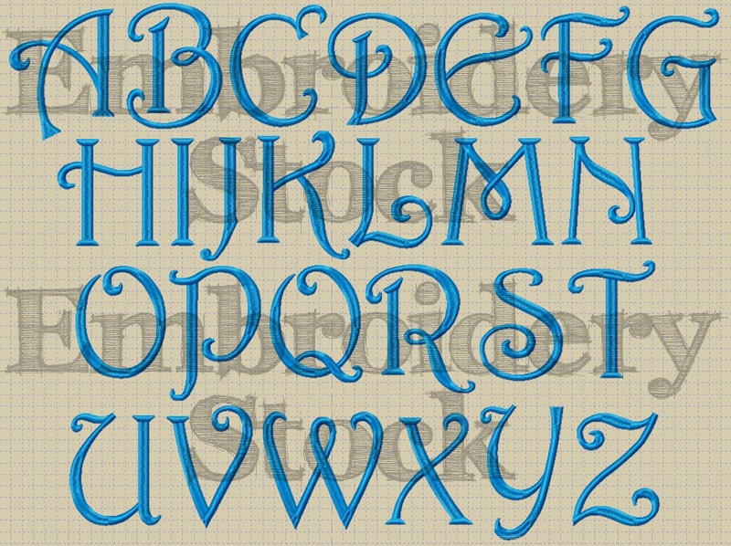Harrington Embroidery Font for Embroidery Monogram Font - Etsy
