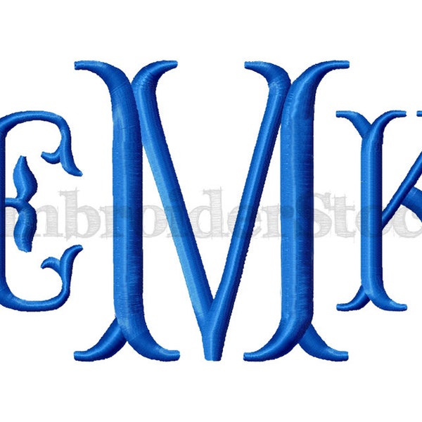 Fishtail Embroidery Font - Etsy