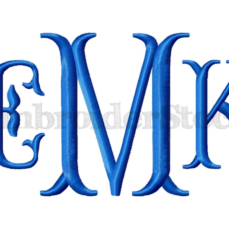 Fishtail Embroidery Font - Etsy