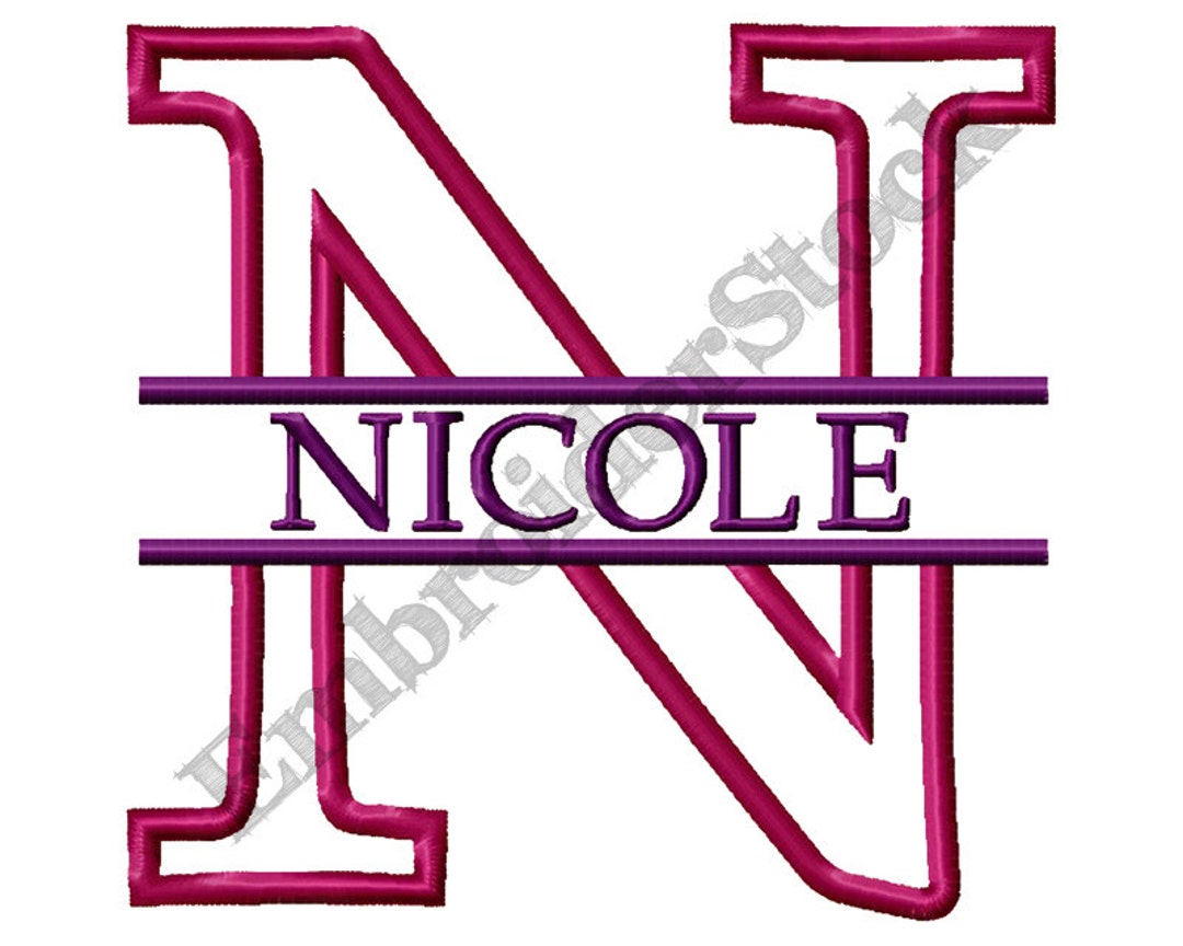 Split Applique Alphabet Monogram Font Machine Embroidery Font Design ...