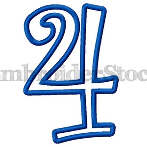 10 Sizes - Curlz Applique Numbers Set Machine Embroidery Curlz Applique ...